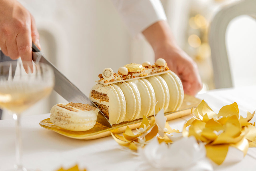Almond Vanilla Christmas Yule Log | La Maison Ladurée
