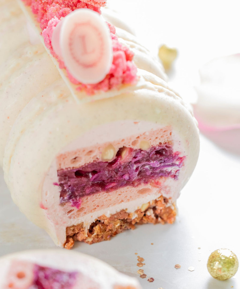 Offre Duo Bûches de Noël – Vanille Amande & Ispahan | La Maison Ladurée