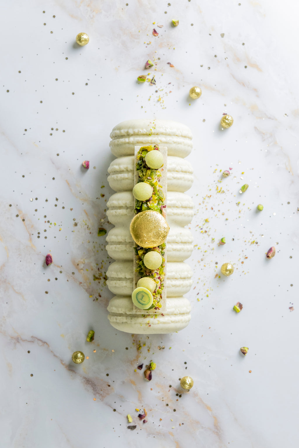 Pistachio Christmas Yule Log | La Maison Ladurée
